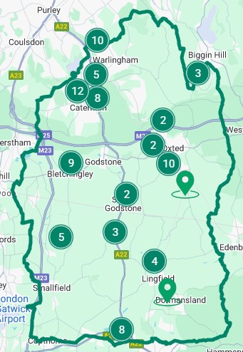 Explore outdoors map | Parks, play and things to do | Tandridge ...